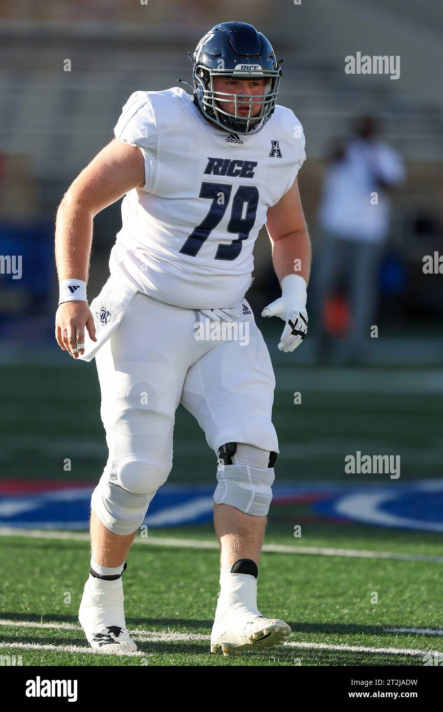 October 19, 2023: Weston Kropp #79 Owl offensive lineman comes up after ...