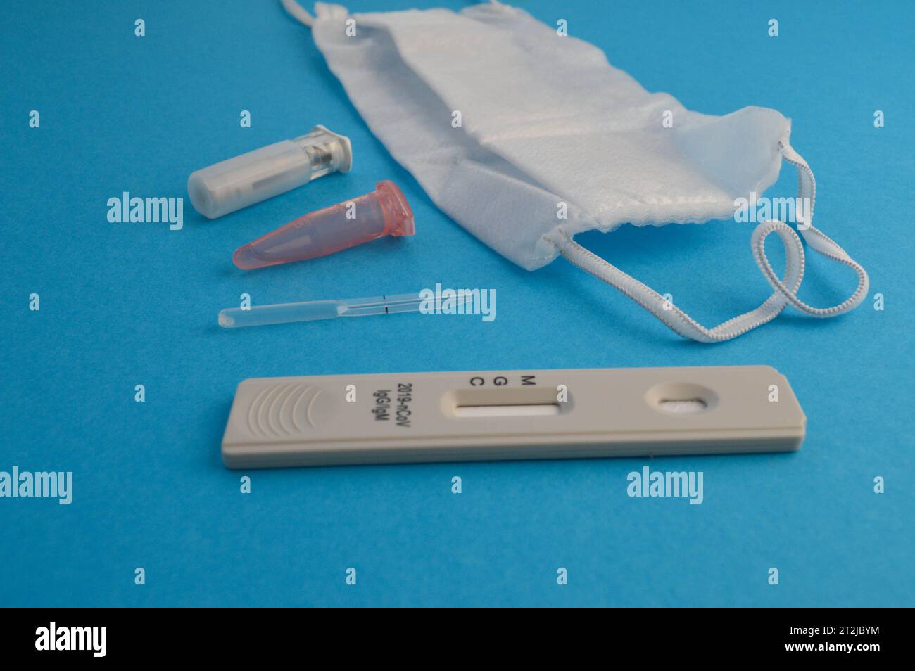 antibody test. self-diagnosis strip for coronavirus infection. IgG and ...