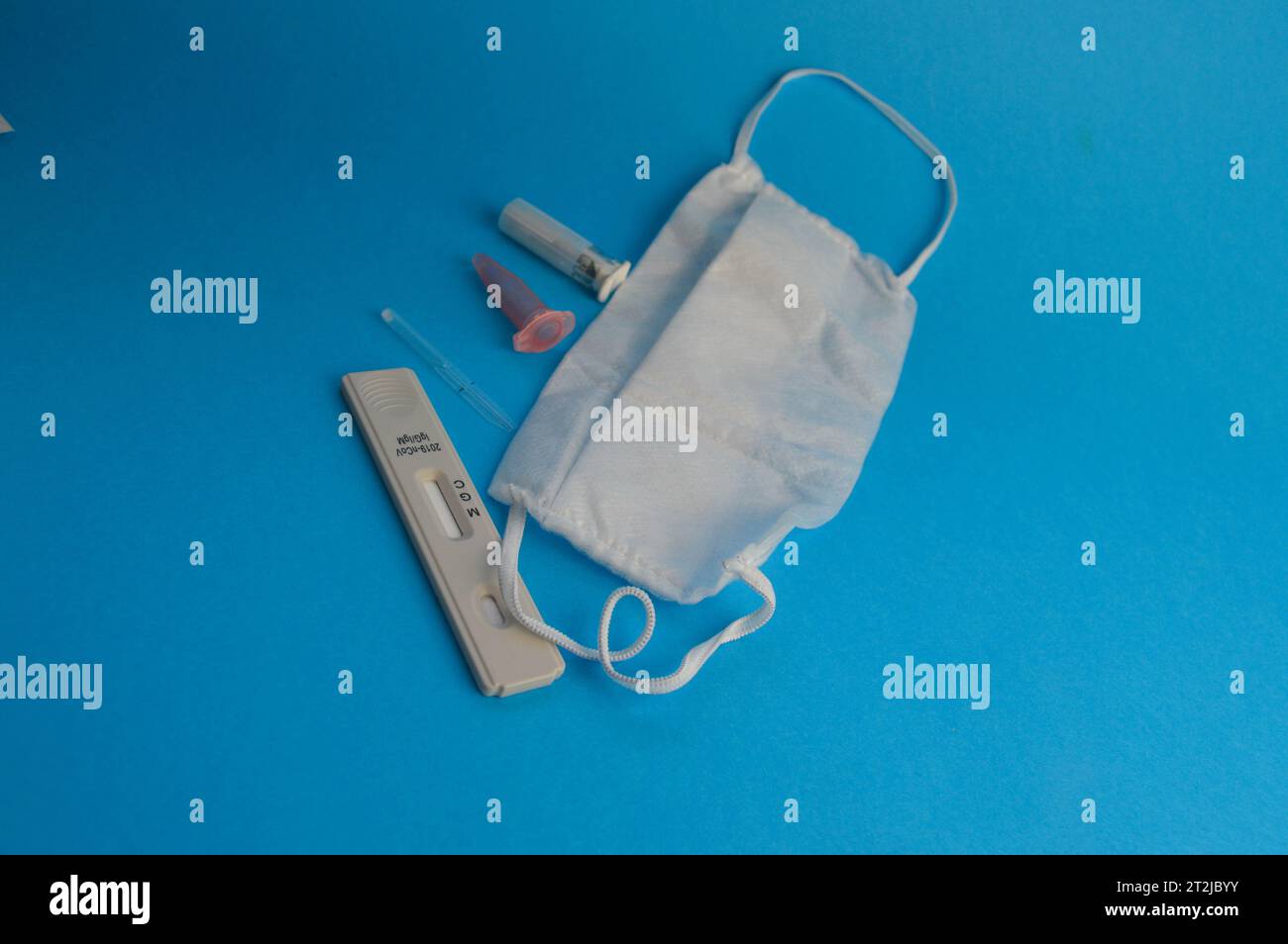 antibody test. a strip for self-diagnosis for coronavirus infection on ...
