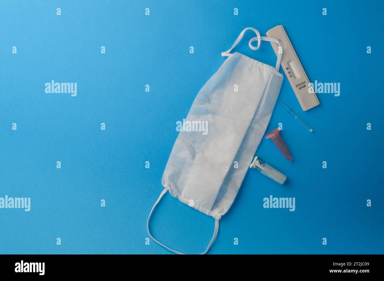 individual set for self-diagnosis of coronavirus. sterile set with mask ...