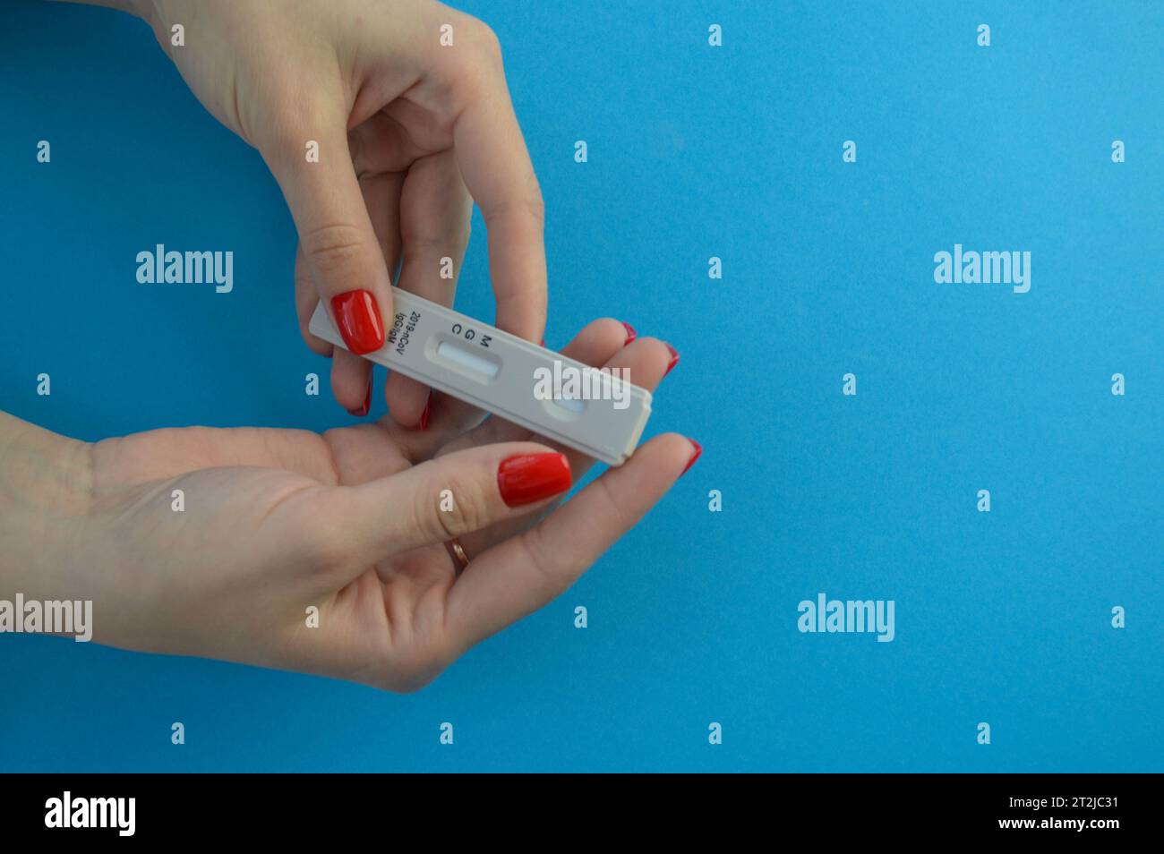 A negative result on a COVID-19 IgG and IgM rapid antibody test Stock ...