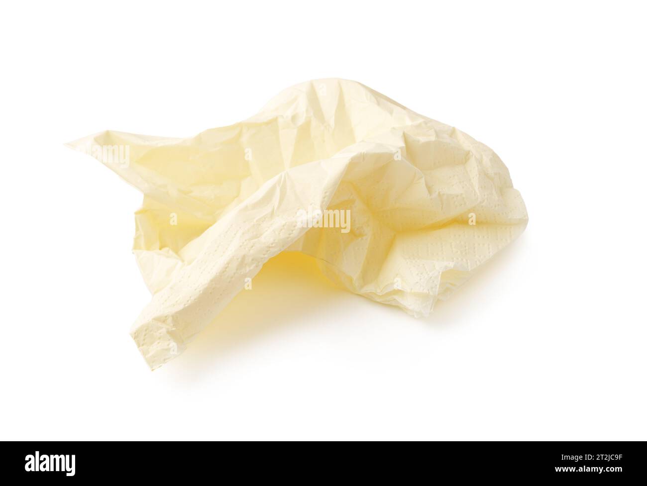 Crumpled paper napkin isolated on white background Stock Photo - Alamy
