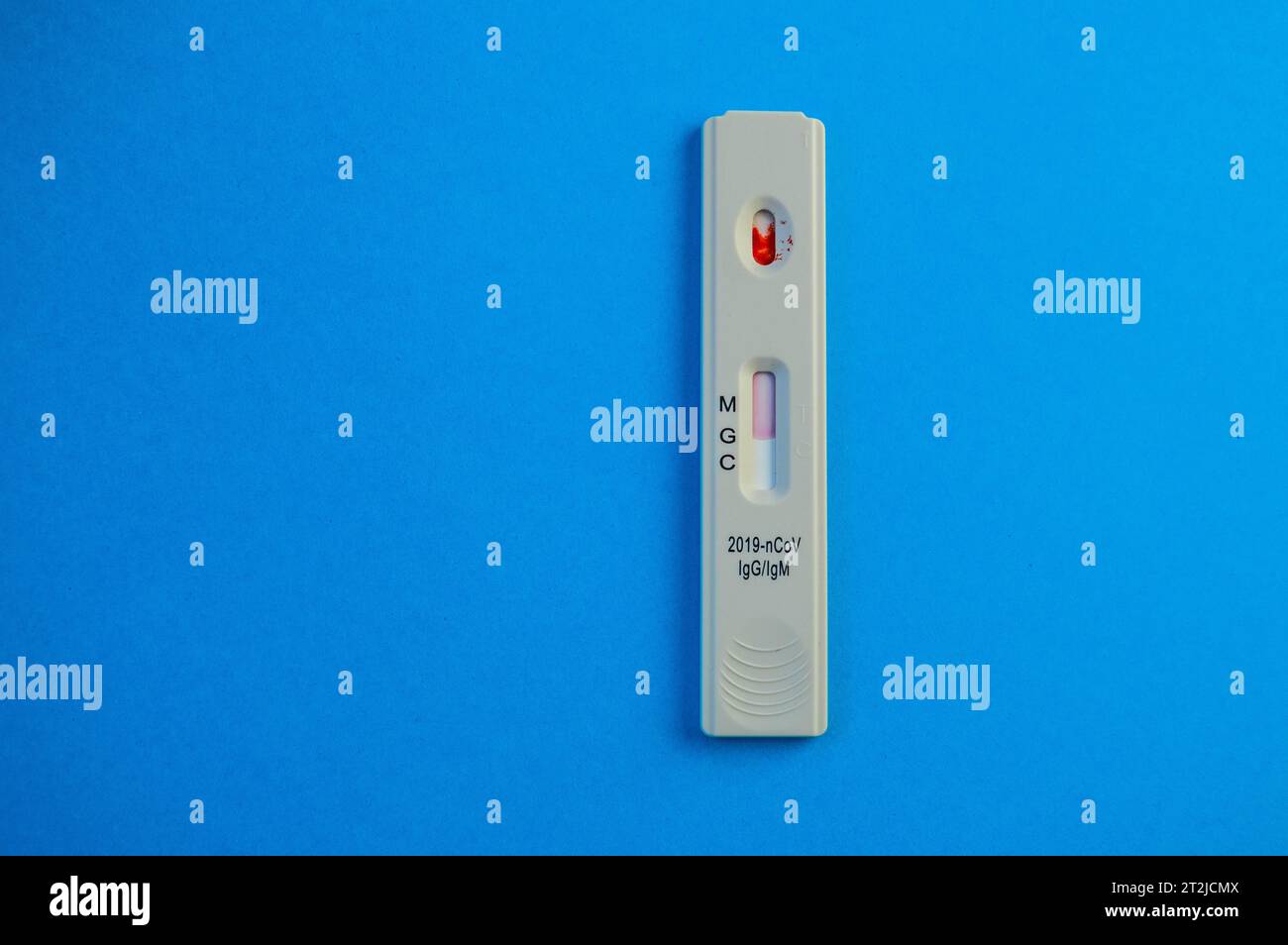 Positive test result by using rapid test for COVID-19, quick fast ...