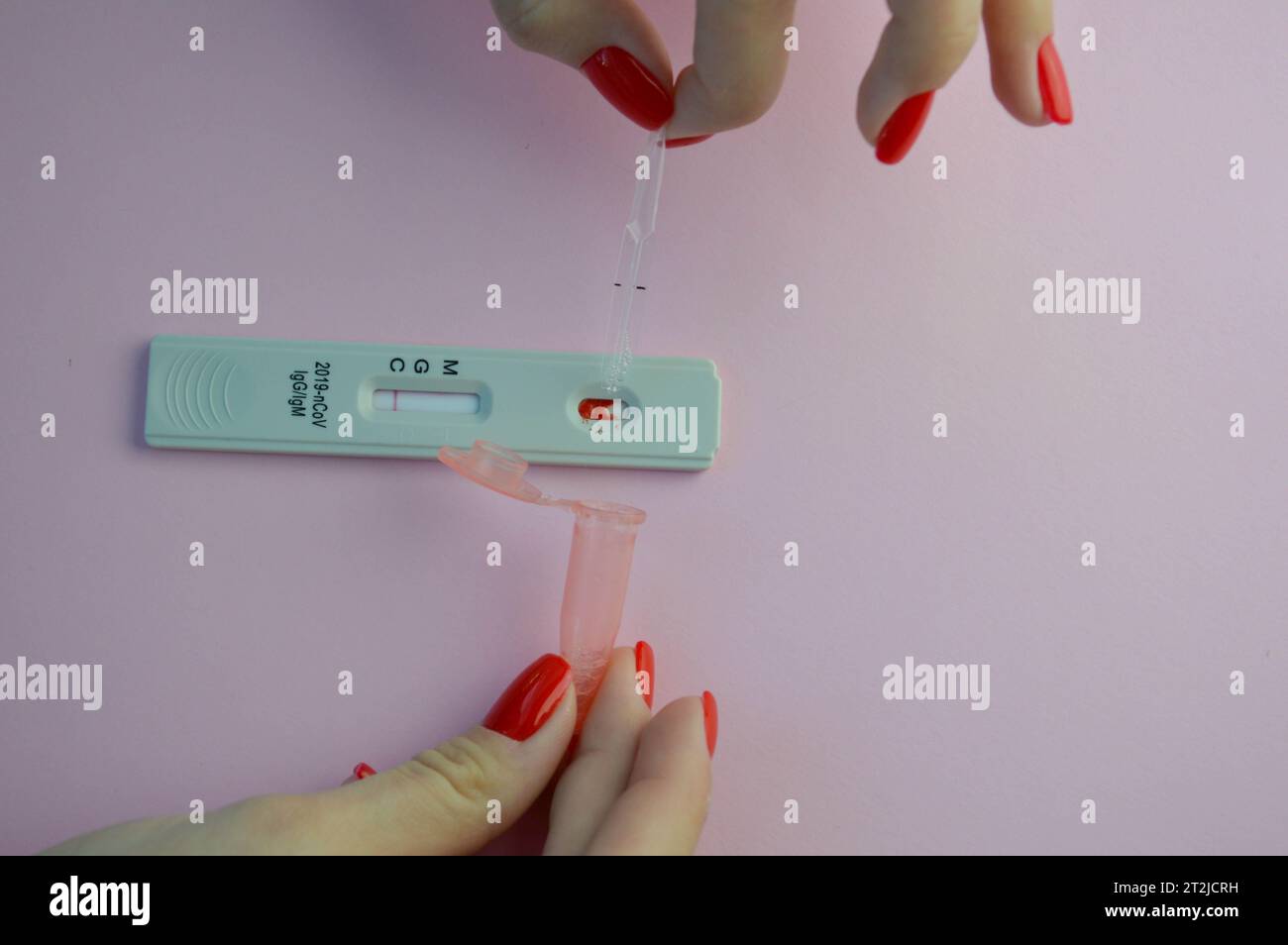 rapid or express test for COVID-19, lab card kit test for viral ...