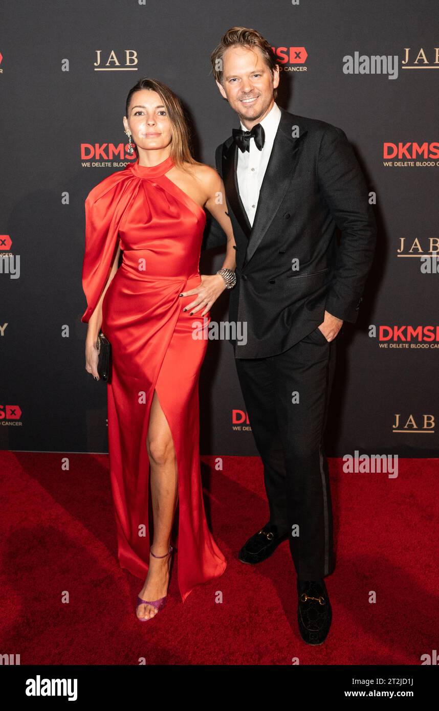 Sara Alviti and Thomas Pierce attend 17th Annual DKMS Gala at Cipriani ...