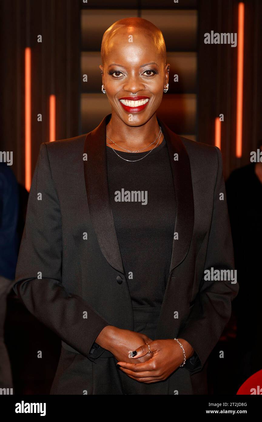 Florence Kasumba bei der Aufzeichnung der ZDF-Talkshow Markus Lanz im ...
