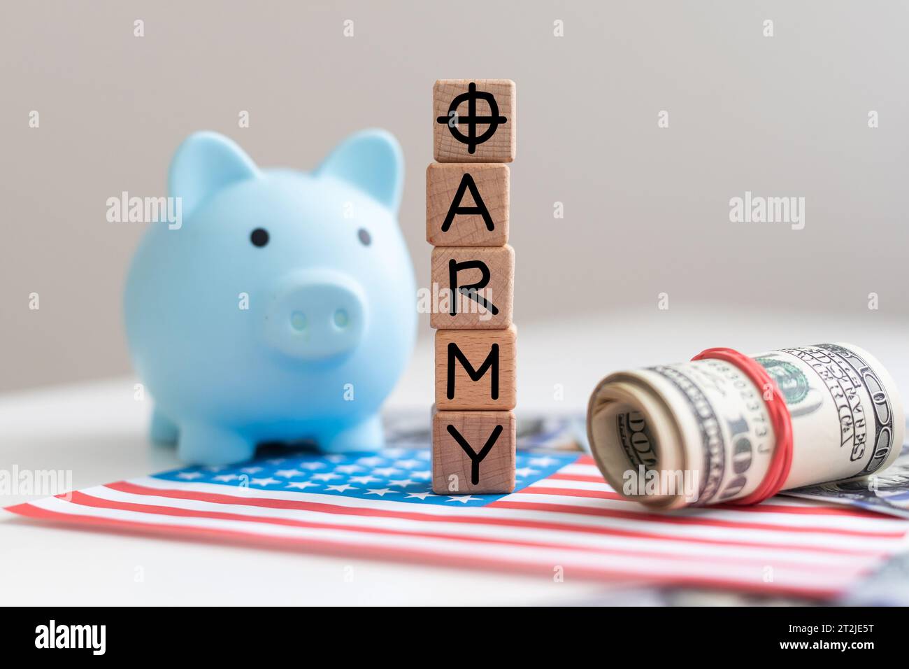 army pay - cube with letters, sign with wooden cubes Stock Photo - Alamy