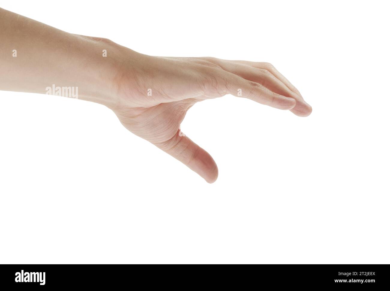 Man hand to grab something isolated on white background, photo for ...