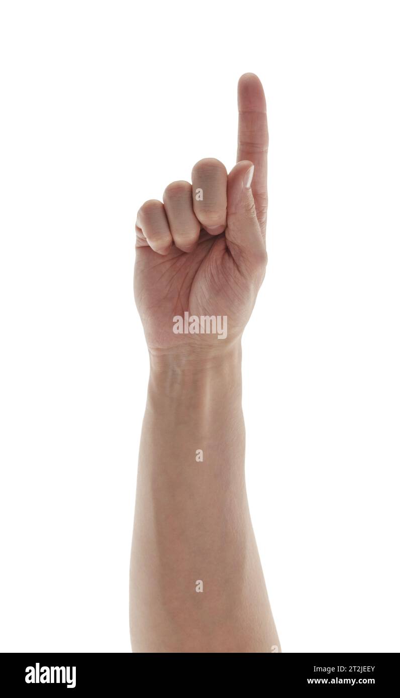 man hand touch gesture isolated on white background, template photo ...