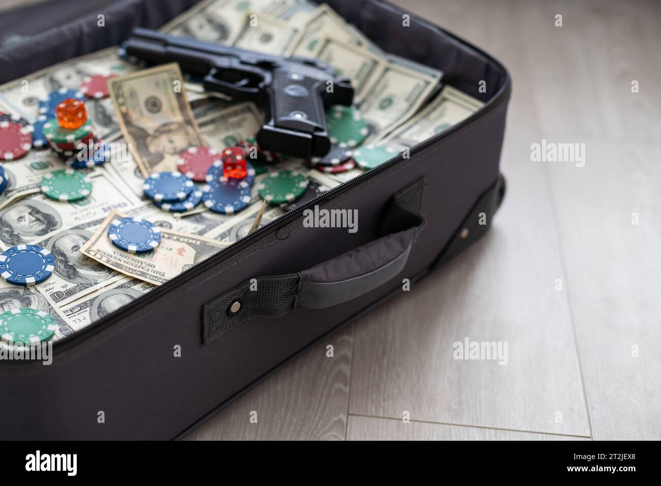 Open suitcase with one million dollars bills stacks Stock Photo - Alamy