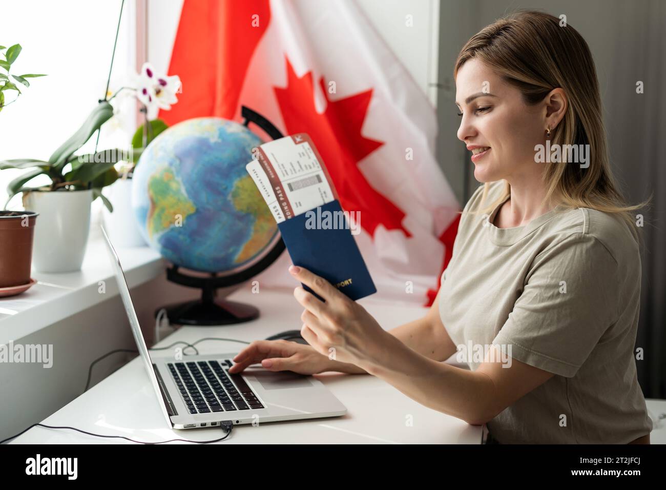 Canada National Flag Business Communication Connection Concept Stock ...