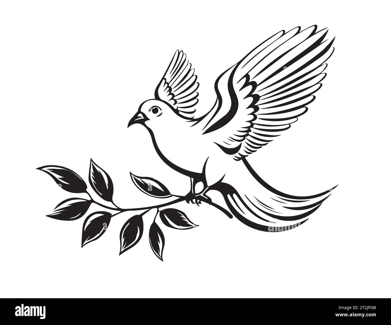 Dove sketch hand drawn Vector illustration Stock Vector Image & Art - Alamy