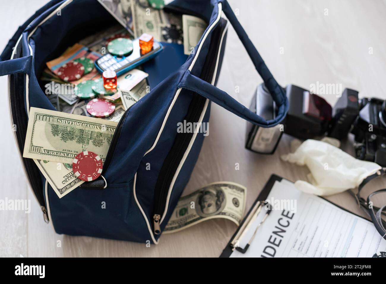 100 dollar bills with chips hi-res stock photography and images - Alamy