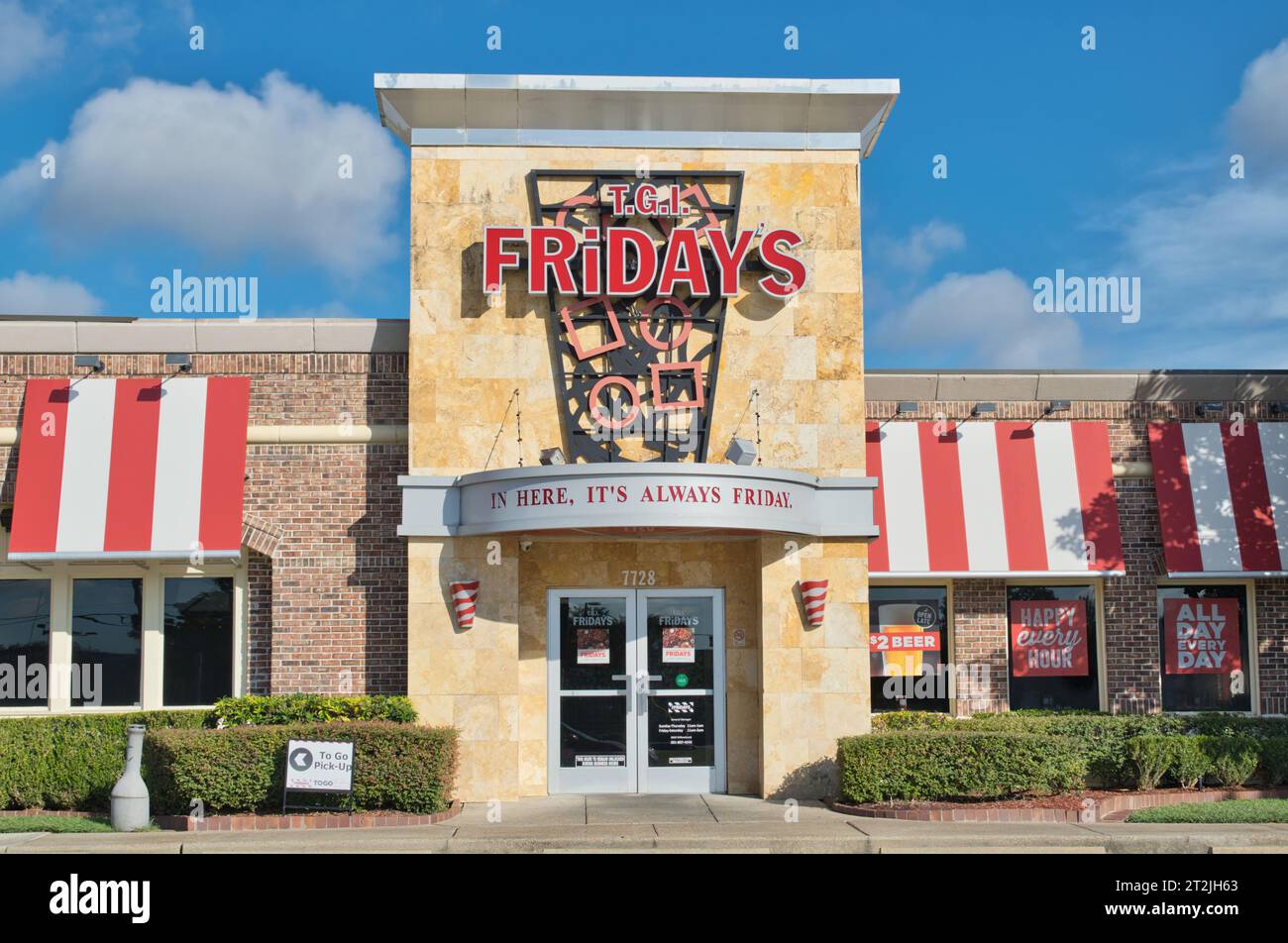 Houston, Texas USA 09-24-2023: TGI Friday's restaurant storefront ...