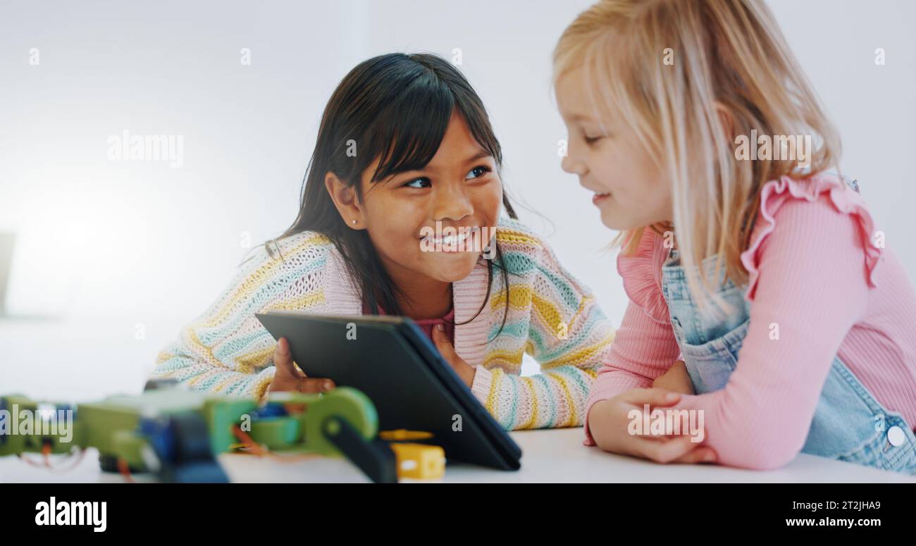 Children, learning and tablet in robotics classroom for engineering ...