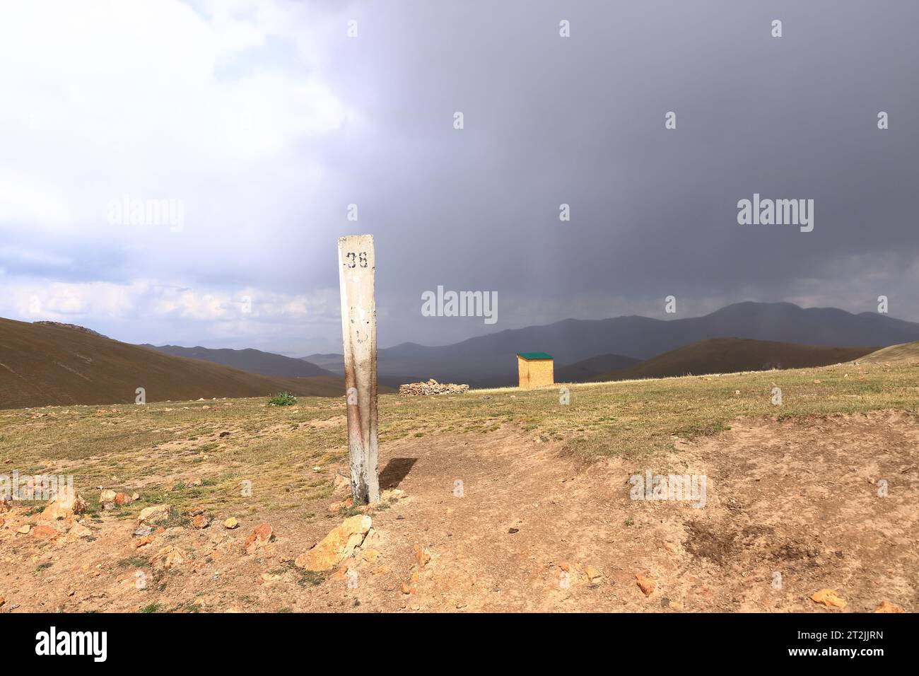 the Moldo-Ashuu pass, district of Songkol Region in western Kyrgyzstan ...