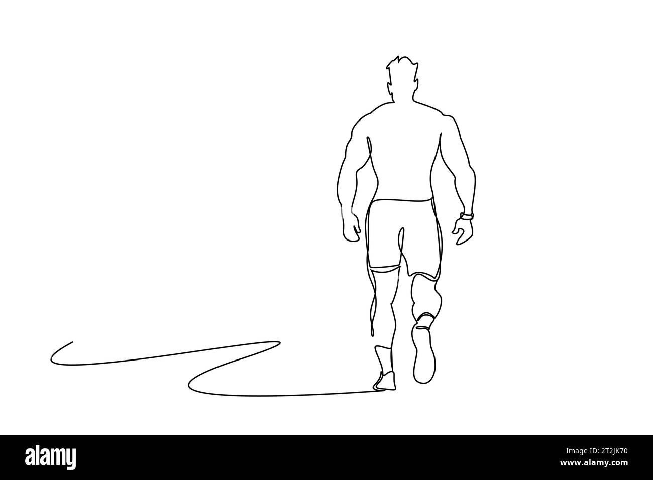 muscular athlete man walking outside running lifestyle active activity ...