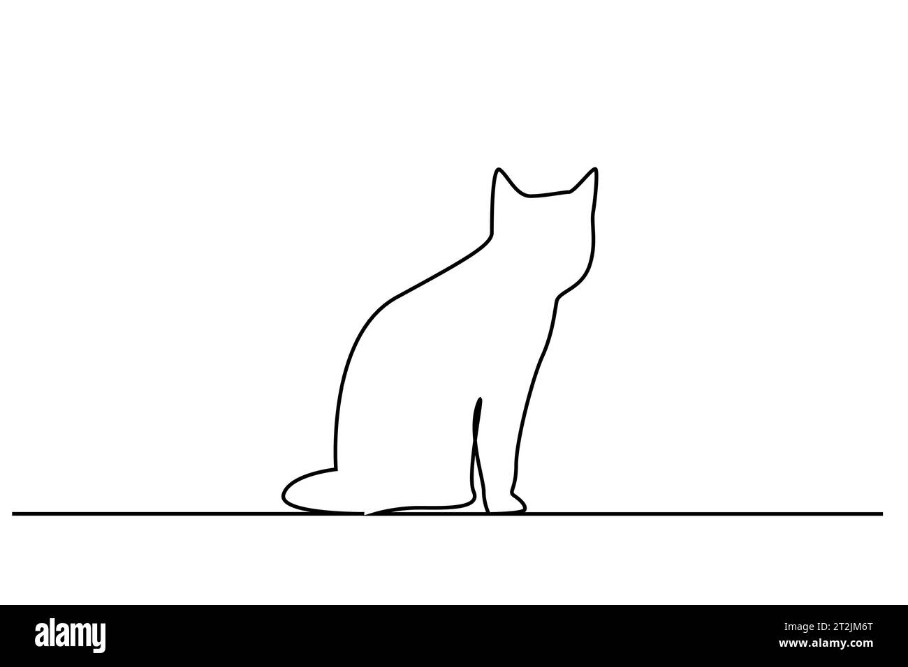 Cat head rear view Stock Vector Images - Alamy