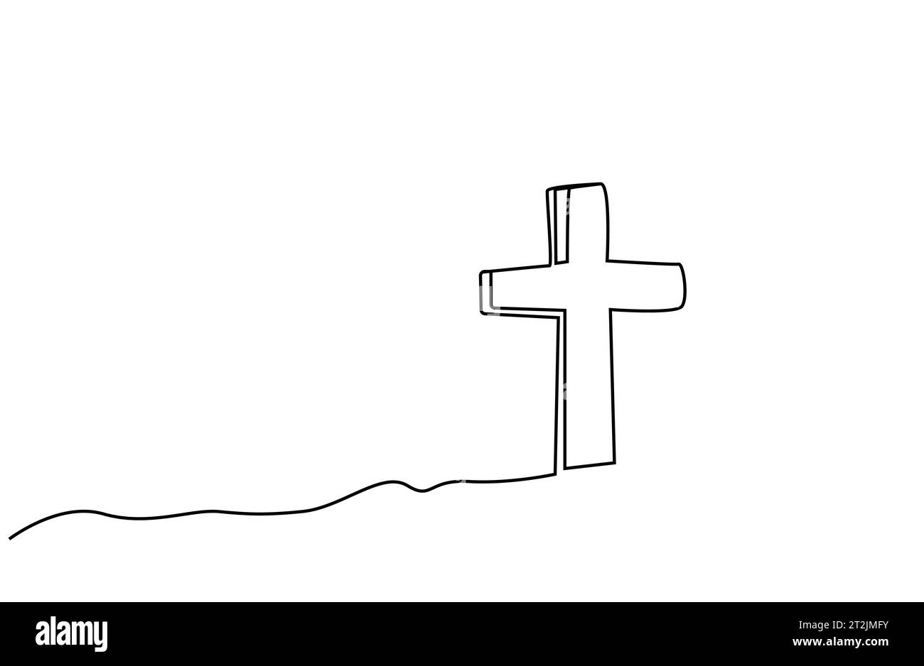 Cross Tombstone Drawing Tombstone' Sticker | Spreadshirt
