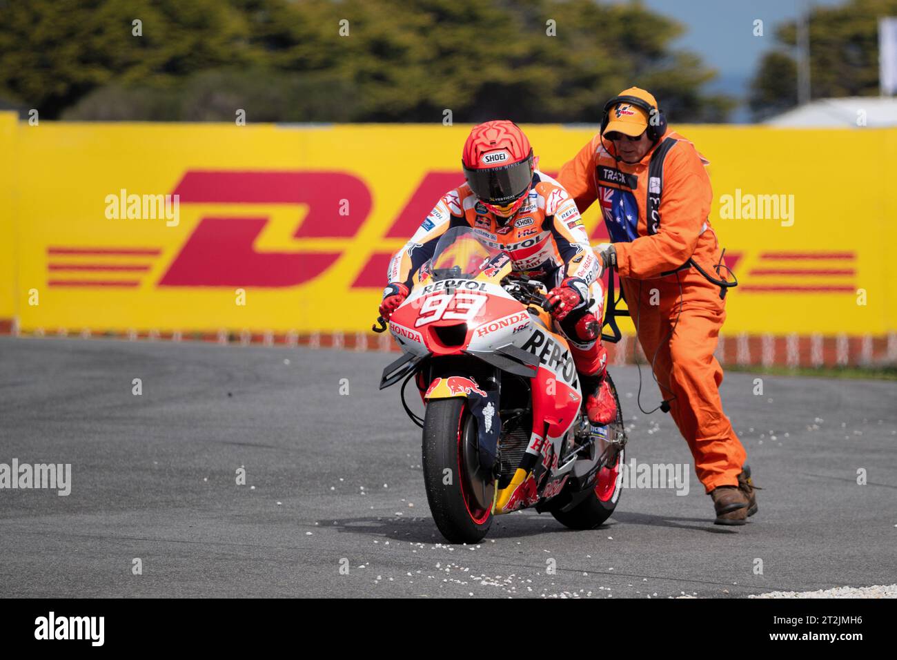 Melbourne, Australia, 20 October, 2023. Marc MARQUEZ of Spain on the Repsol Honda Team HONDA ...