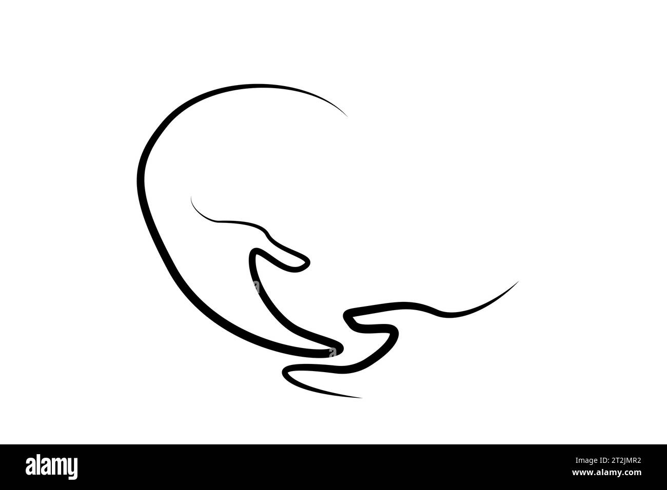 two human hands hold support protect care positive line art Stock ...