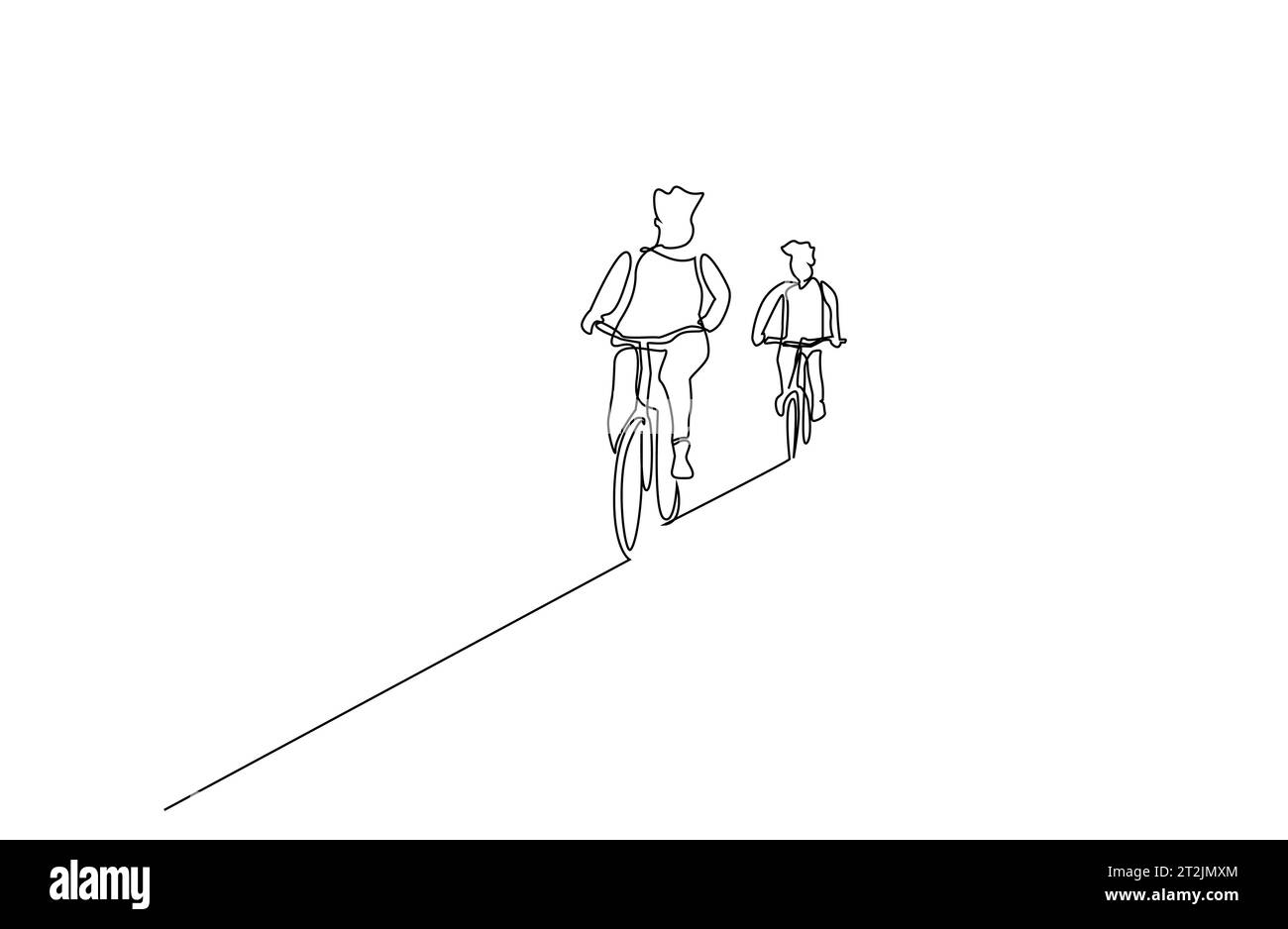 happy family mom dad and kids riding bike together activity lifestyle ...