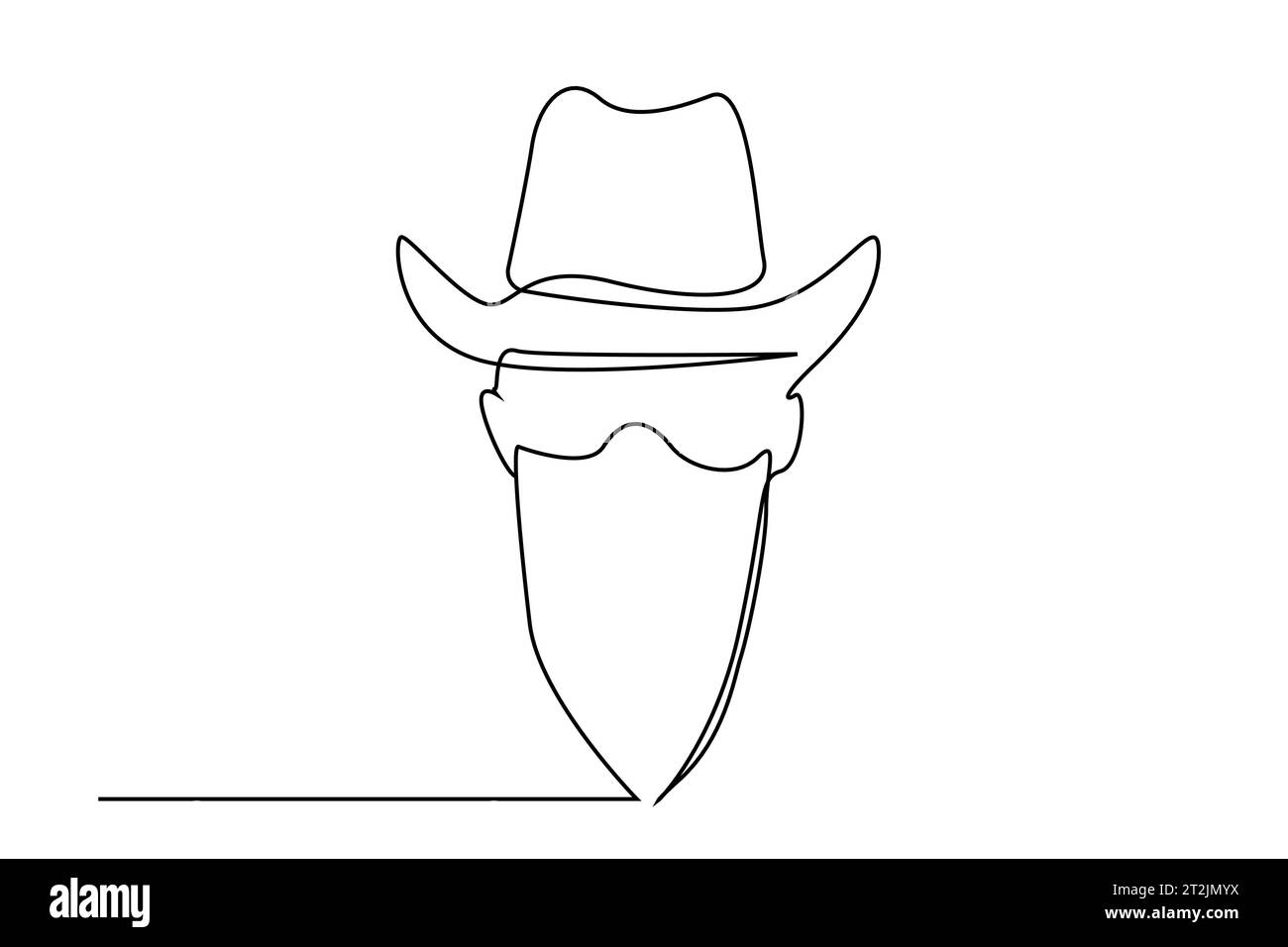male cowboy western profile simple line art Stock Vector Image & Art ...