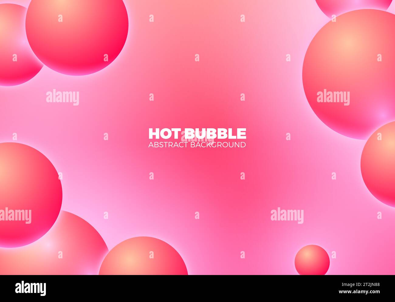 Abstract background with hot pink shiny balls floating in motion Stock ...