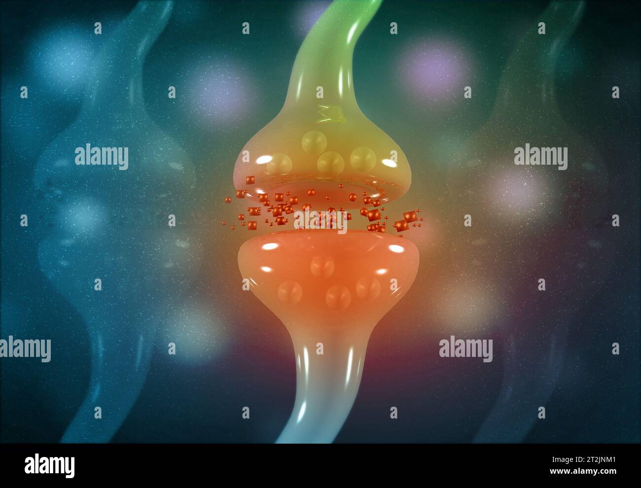 Neuron cells sending electrical chemical signals. 3d illustration Stock Photo - Alamy