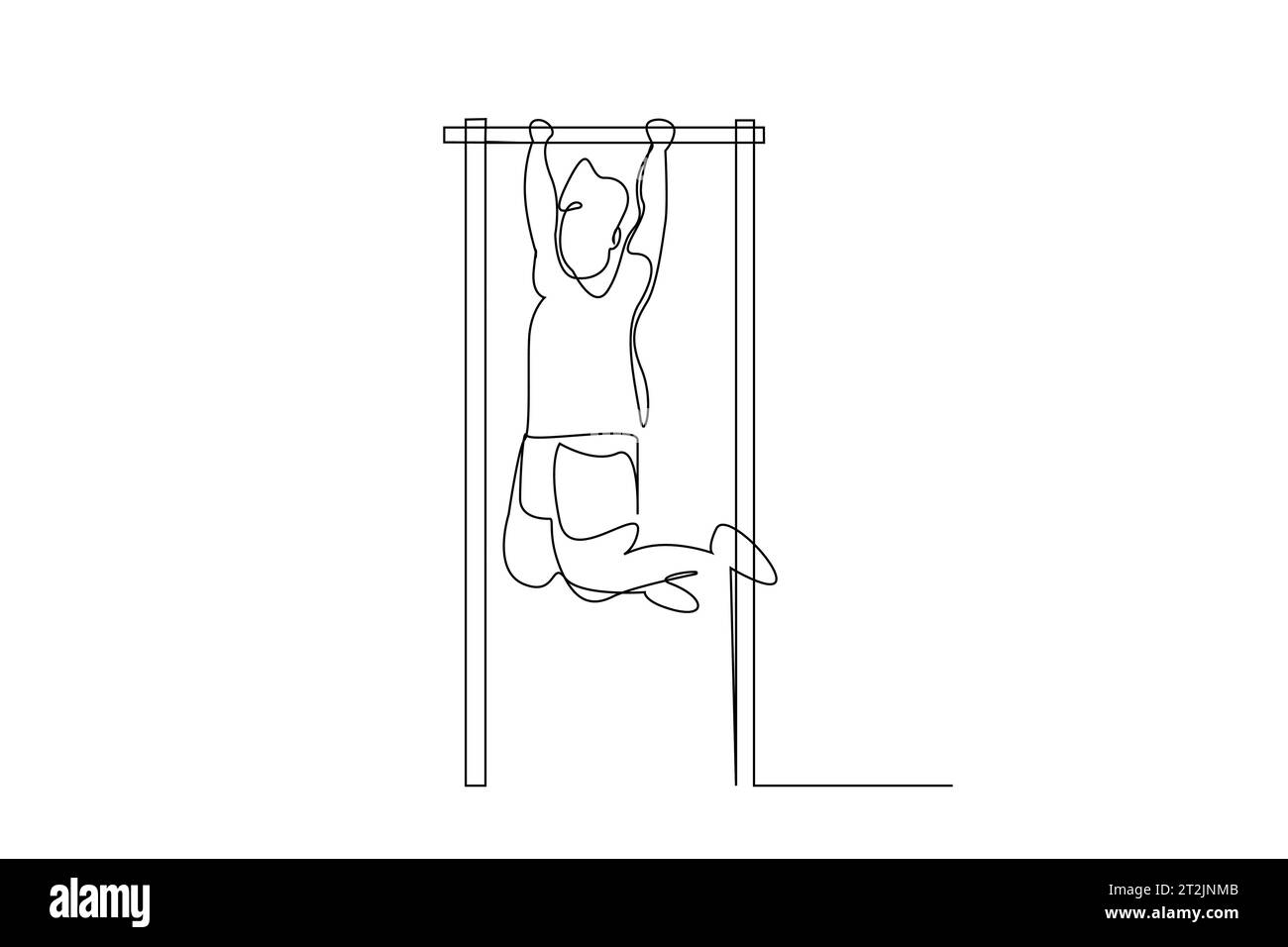 athlete man doing healthy exercise lifestyle line art design Stock ...