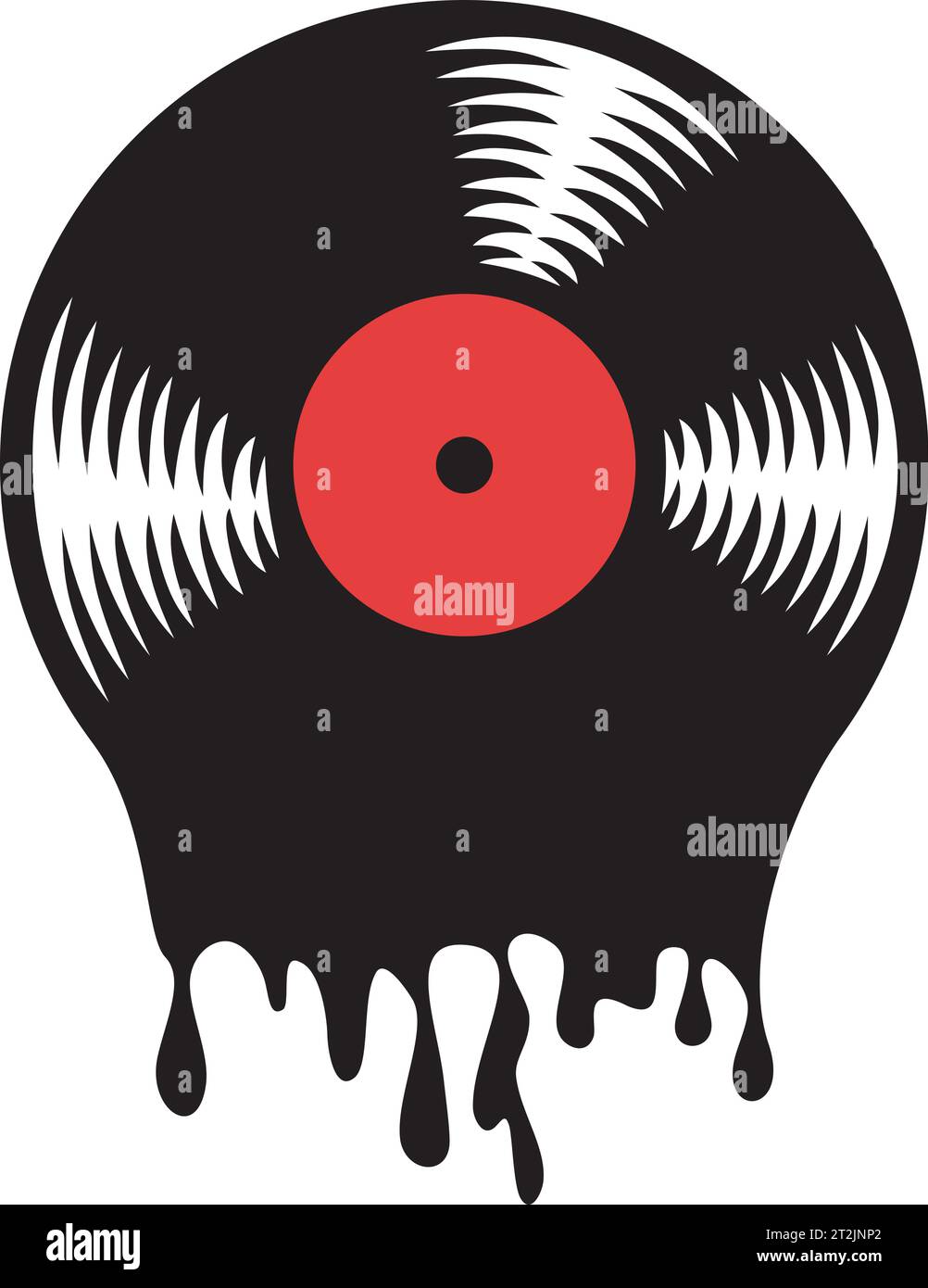 Melting Vinyl Disc (Record) Color. Vector Illustration Stock Vector ...