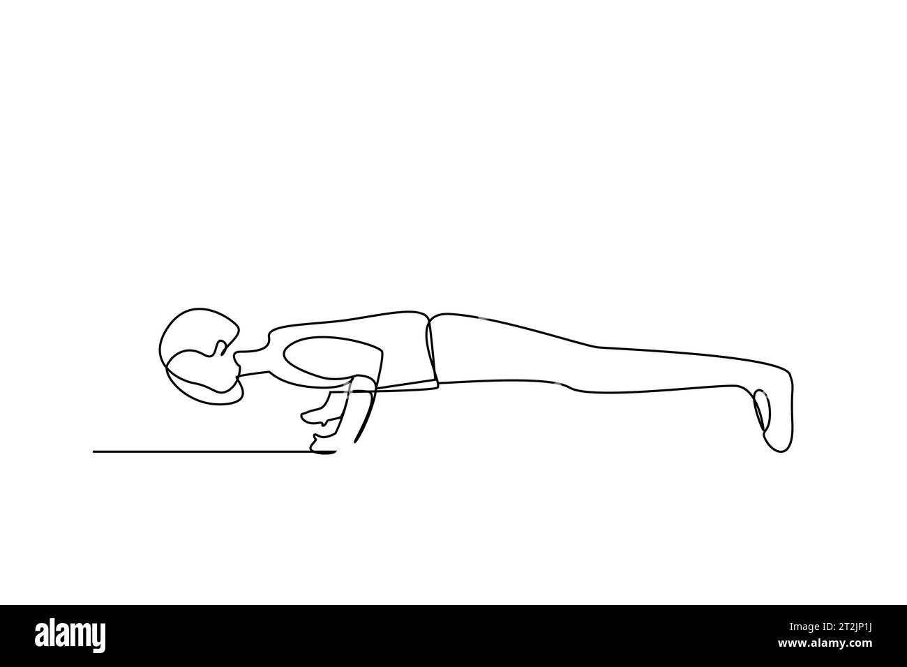 athlete man doing healthy exercise lifestyle line art design Stock ...