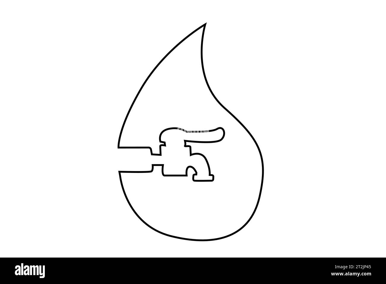 faucet tap water drop ecological save line art icon Stock Vector Image ...