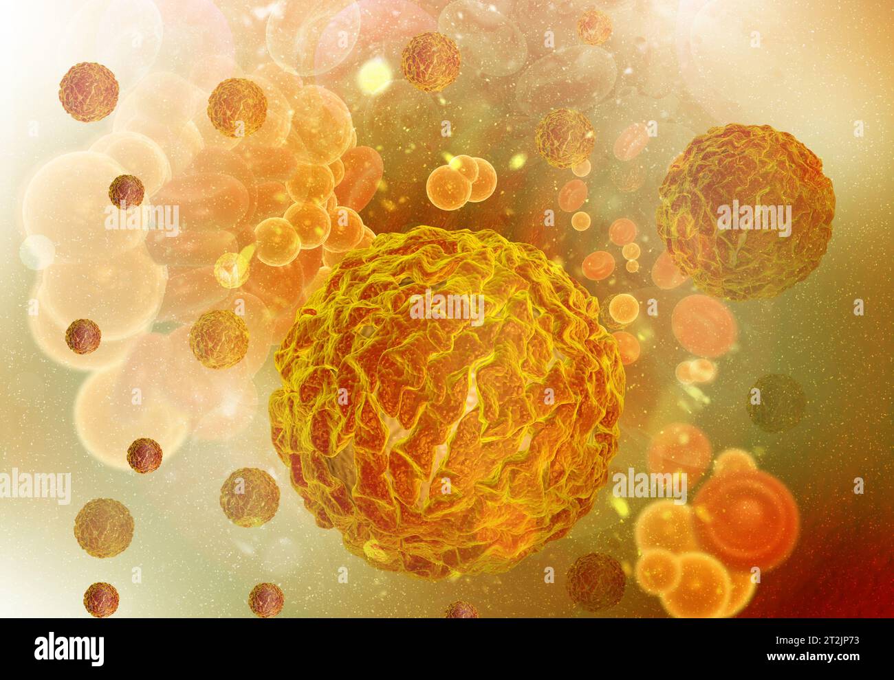 Cancer cells abstract background. 3d illustration Stock Photo - Alamy