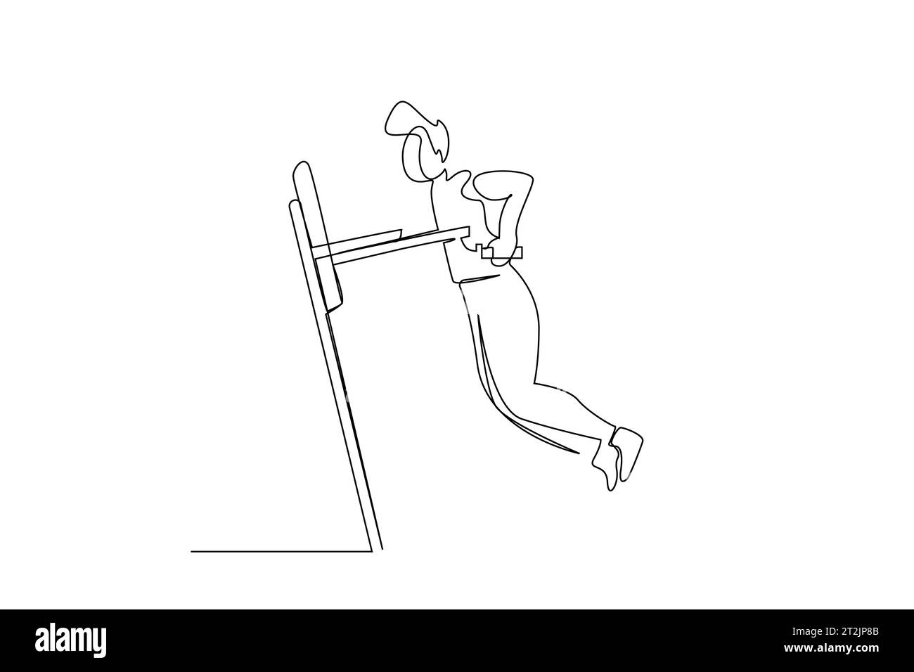 athlete man doing healthy exercise lifestyle line art design Stock ...