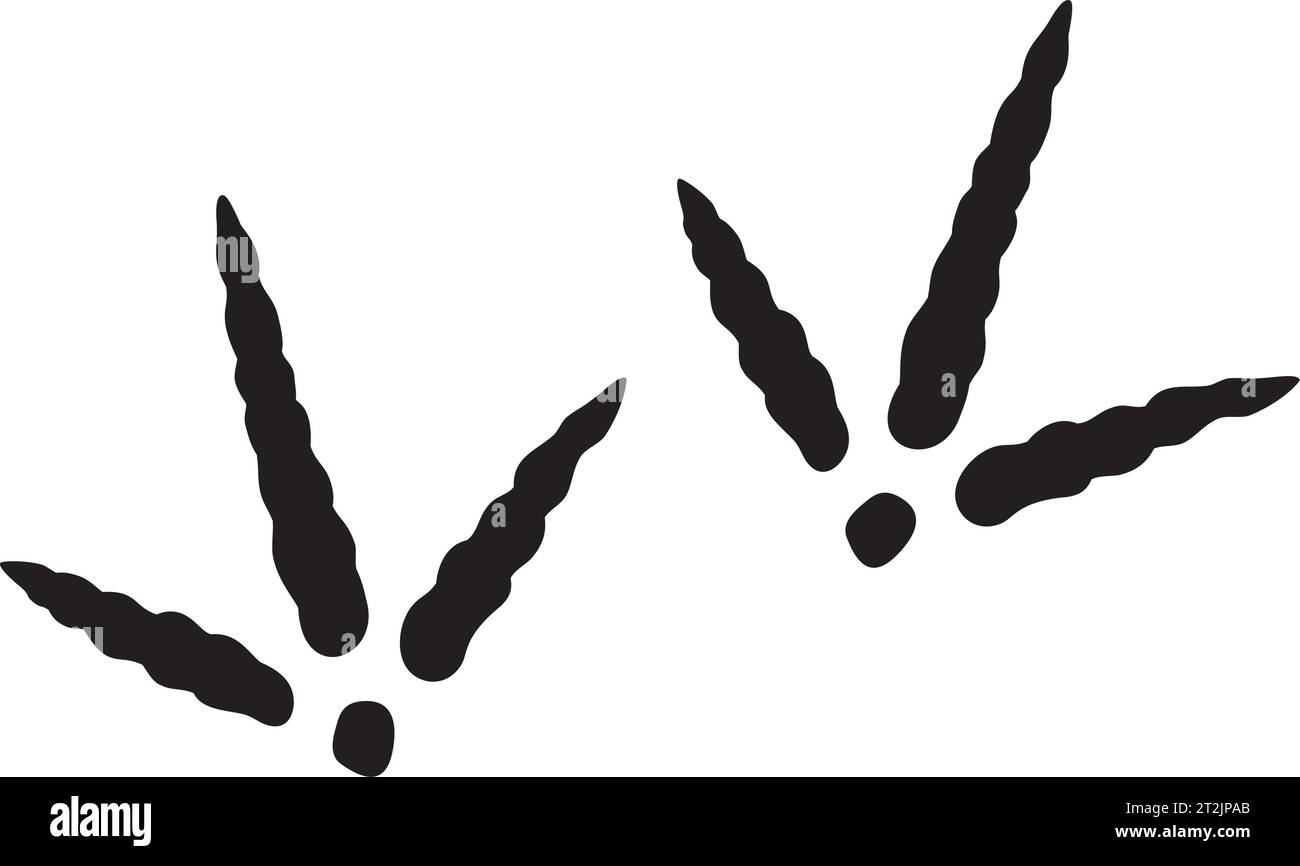 Turkey Track or Footprint. Vector Illustration. Turkey footprints Stock ...