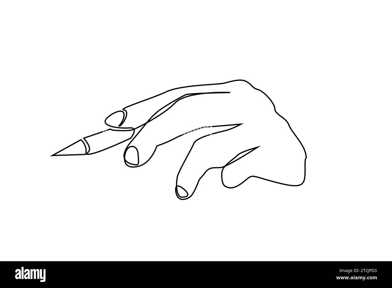 human hand holding a pen pointing showing teaching Stock Vector Image ...