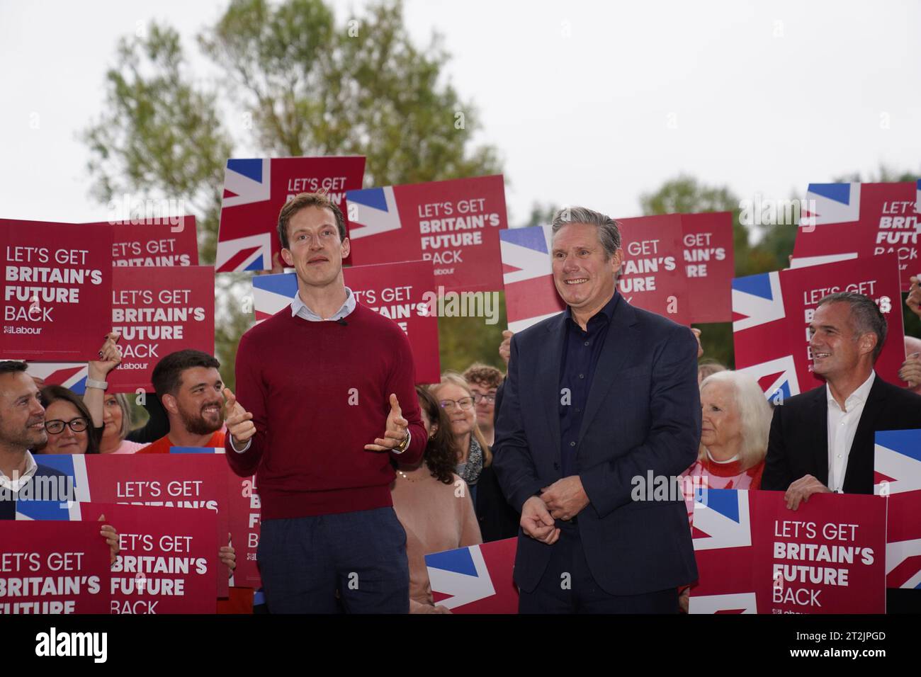 Newly elected Labour MP Alistair Strathern stands with Labour Party ...