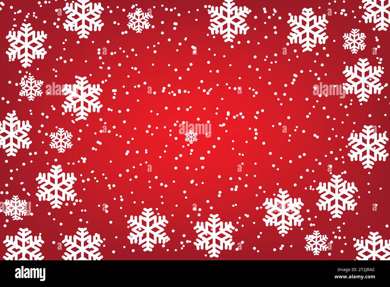 Christmas background with snowflakes on red background. Vector ...