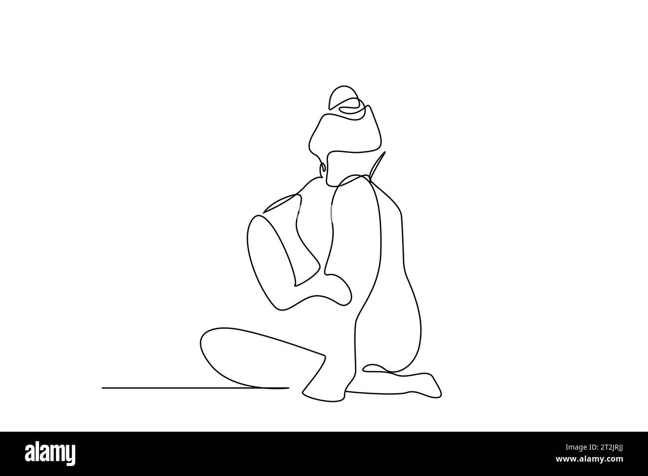 Sad tired woman hand Stock Vector Images - Alamy