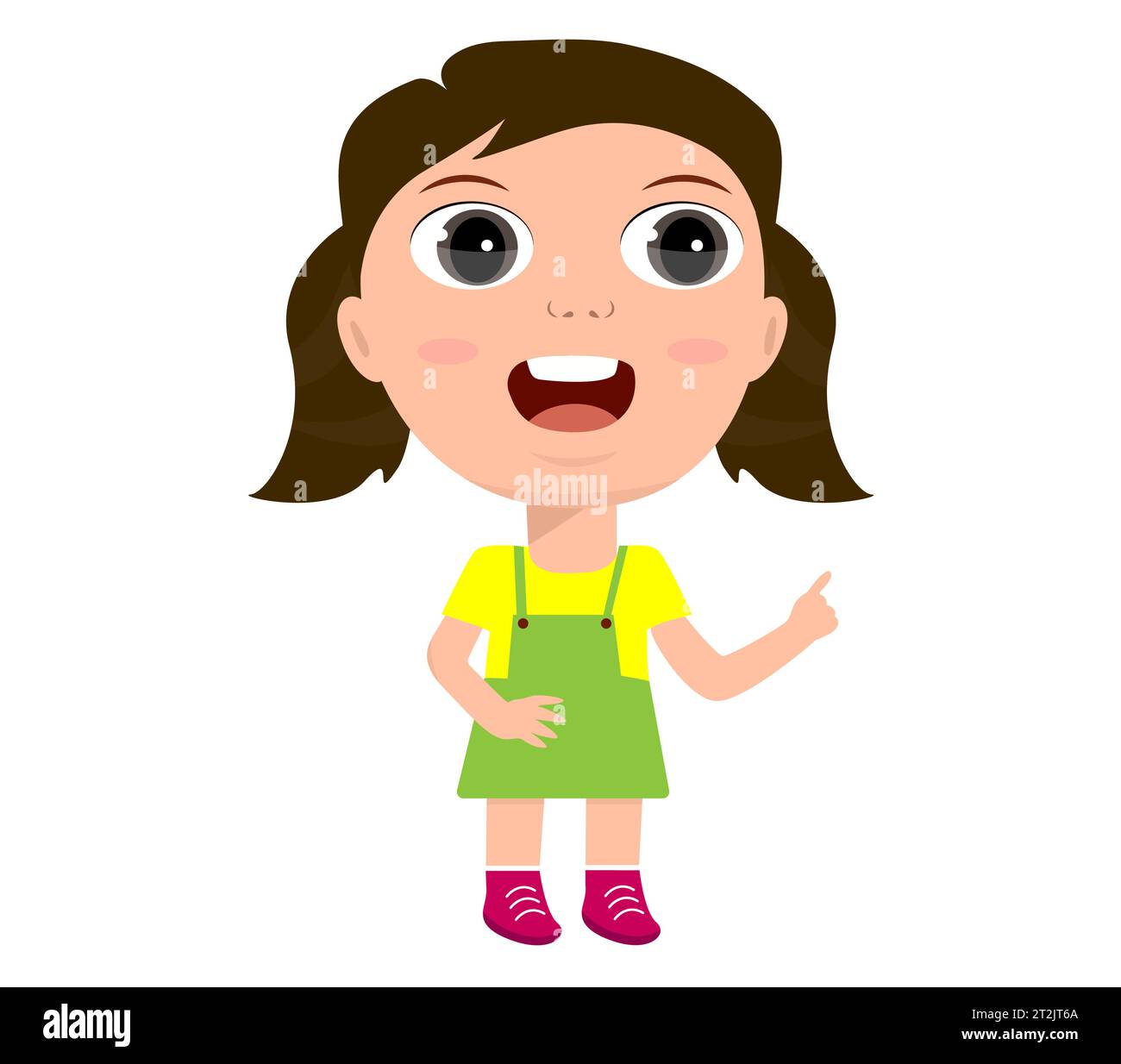 smart little kid girlboy showing with index finger answers primary ...