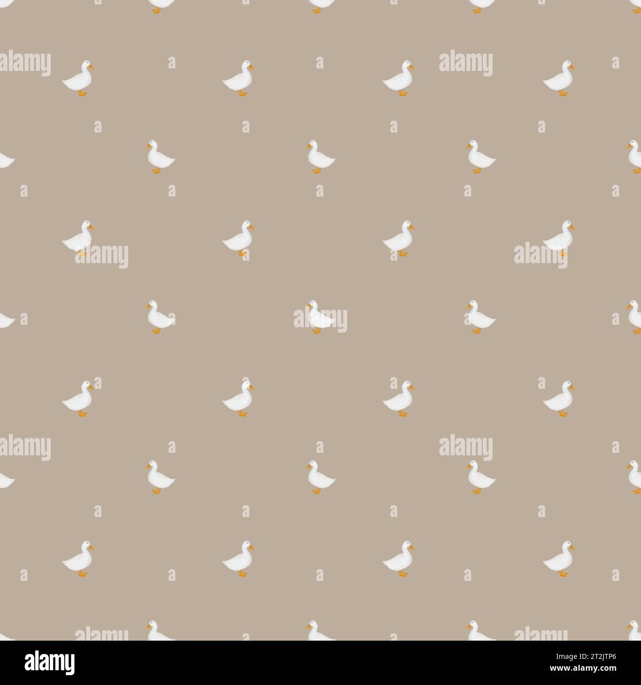 seamless pattern of ducks on a beige background. elegant pattern for ...