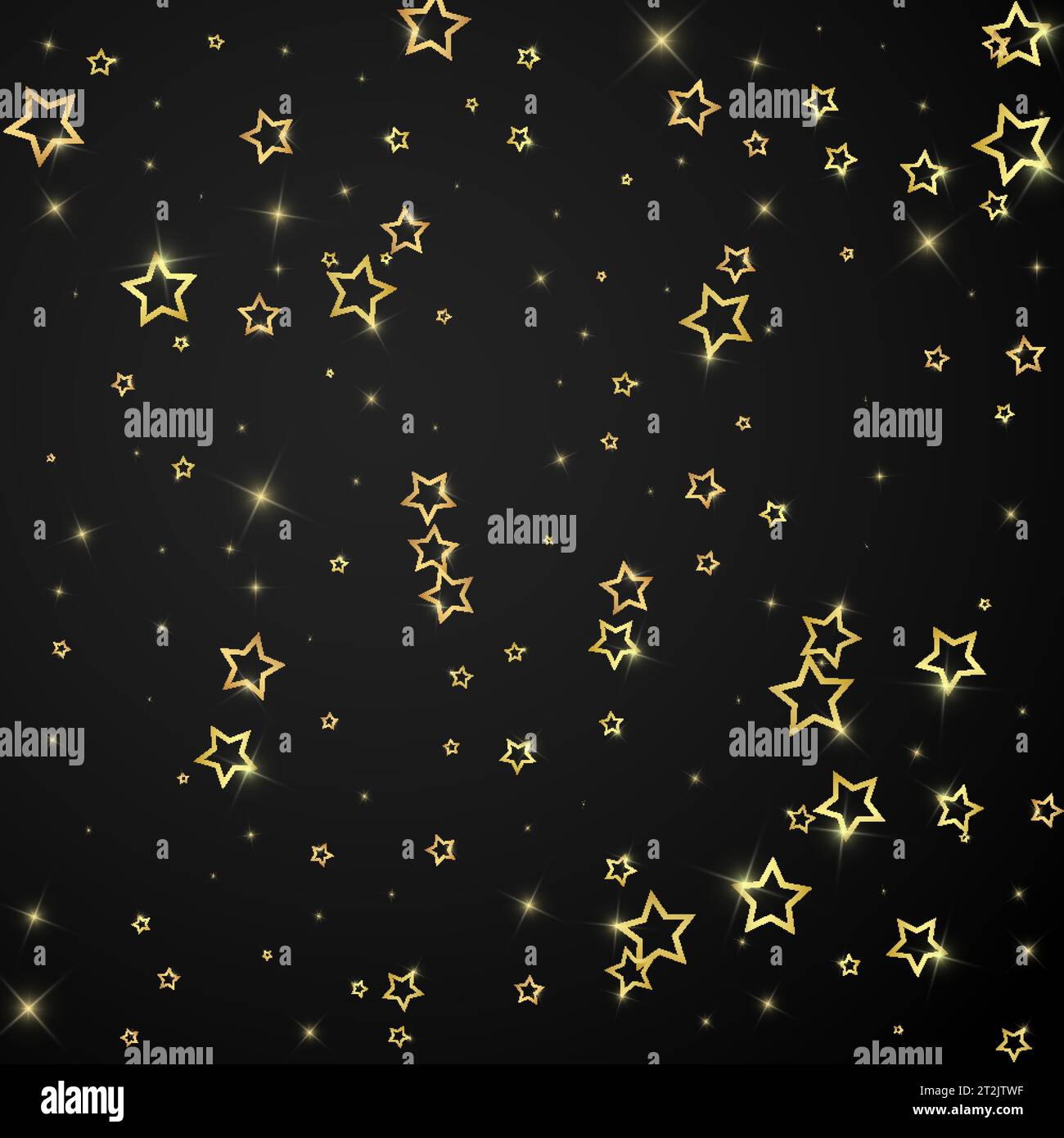 Twinkle stars scattered around randomly, flying, falling down, floating ...