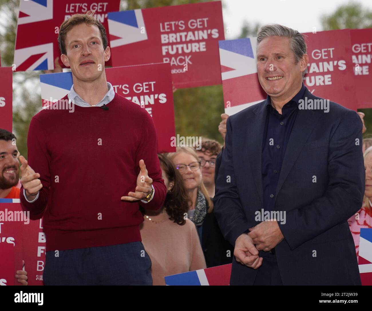 Newly elected Labour MP Alistair Strathern stands with Labour Party ...