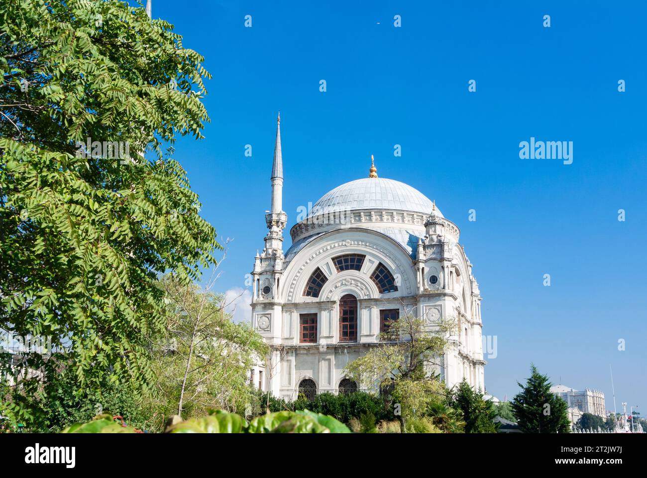 Istanbul, Turkey, Dolmabahçe Mosque a baroque waterside mosque in ...