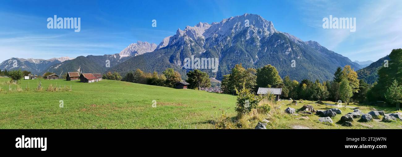 Beautiful panorama with Alps. European mountain range. Mountain ...