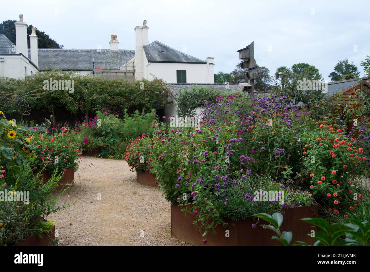 Gardens at Samarès Manor, Jersey, Channel Islands Stock Photo - Alamy