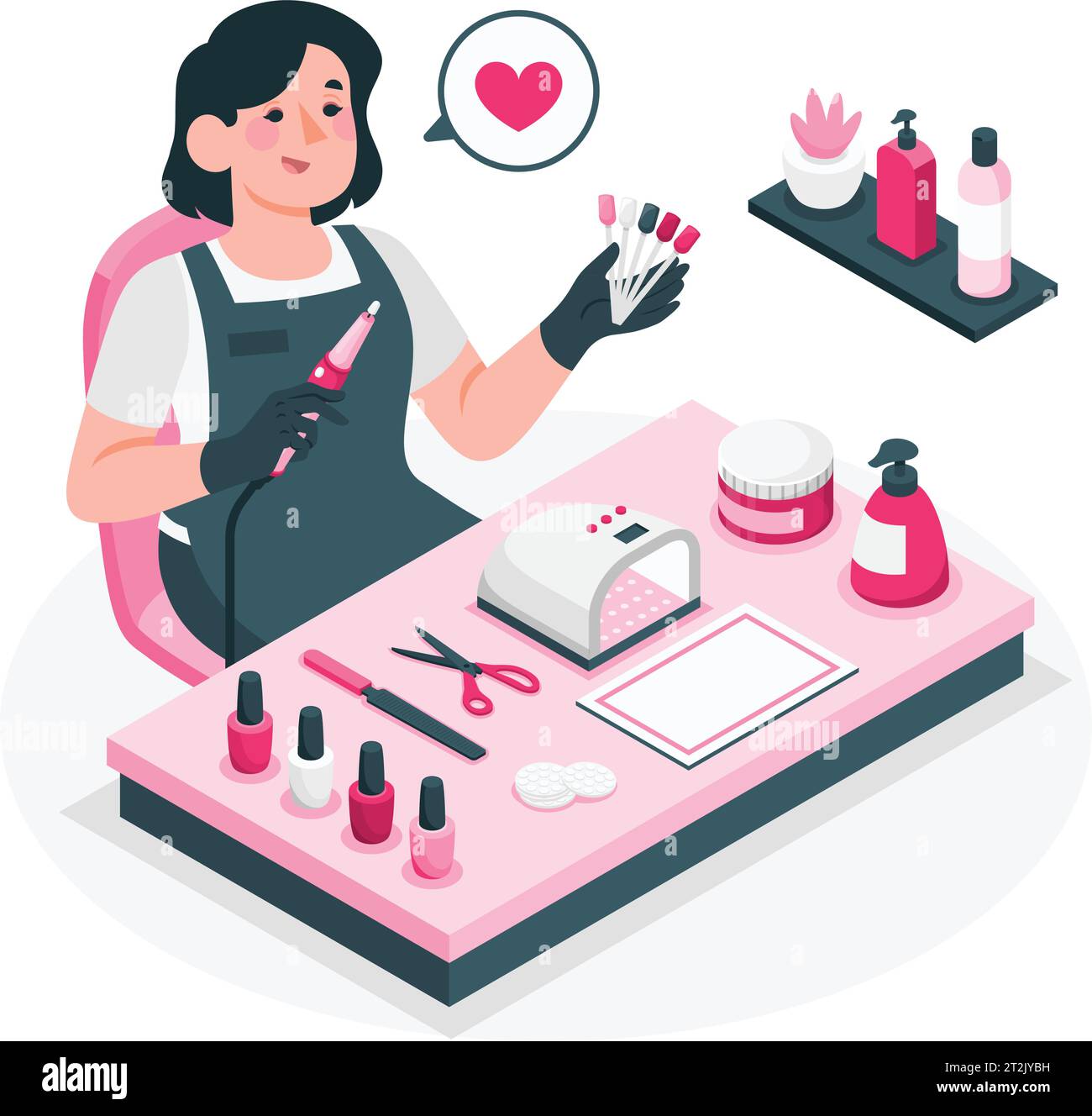 Nails artist Stock Vector Images - Alamy