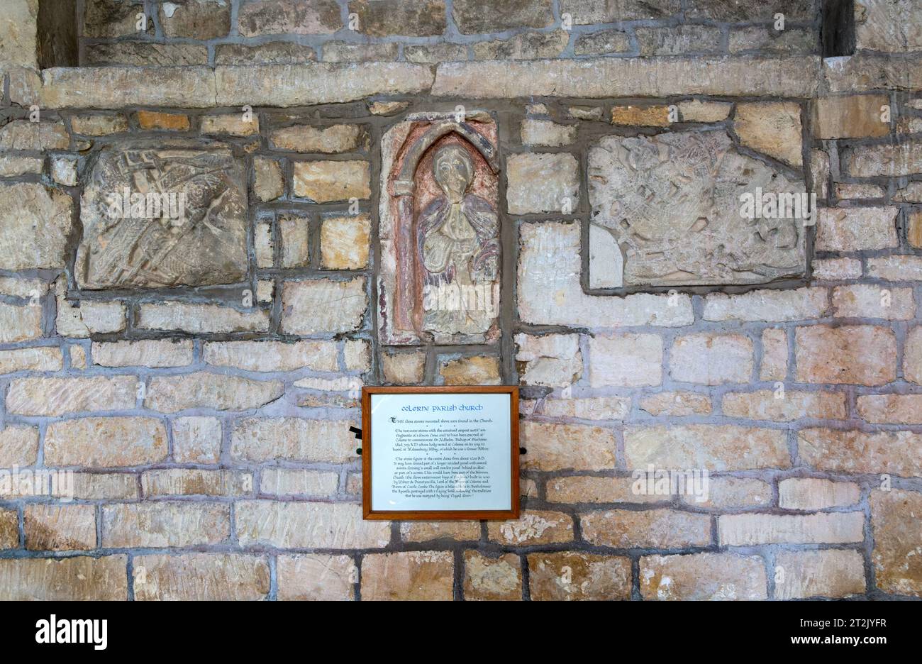 Carved stone Saxon relics church of Saint John the Baptist, Colerne ...