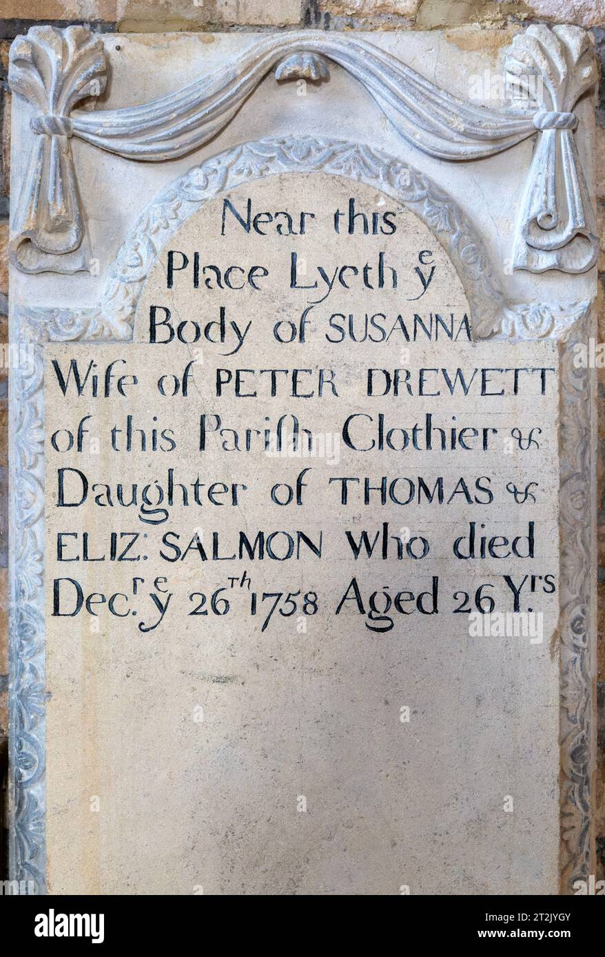 Eighteenth century garve of clothier family, church of Saint John the ...